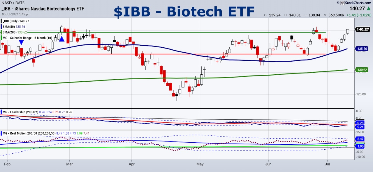 The Biotechnology Sector ETF (IBB) Clears Price Resistance - See It Market